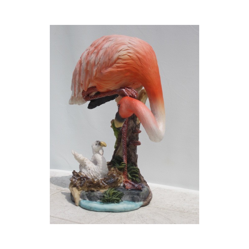 Statue Flamant rose